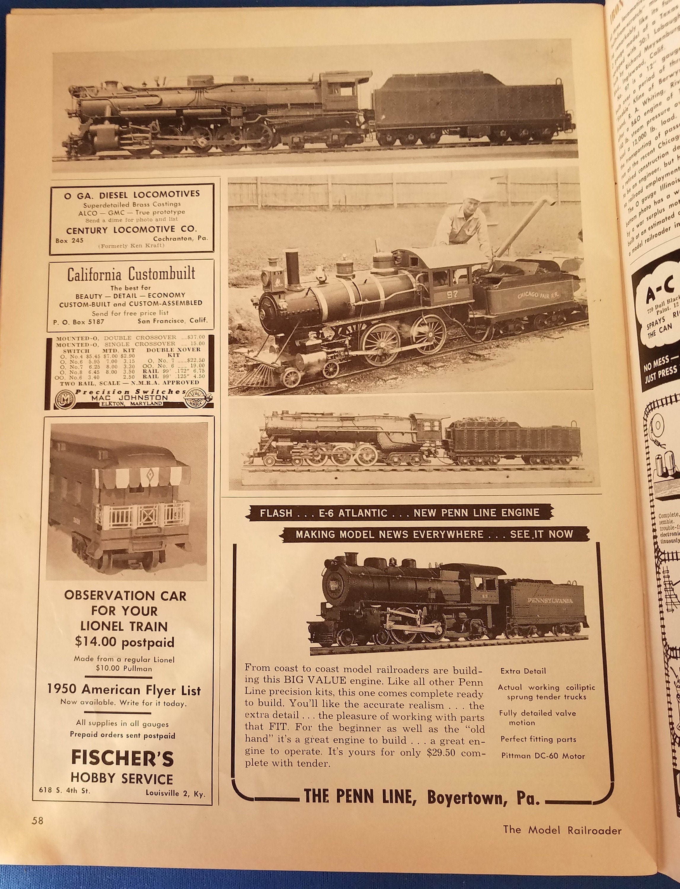 1950 Model Railroader - Vintage Railroad - Train Magazine - "model ...