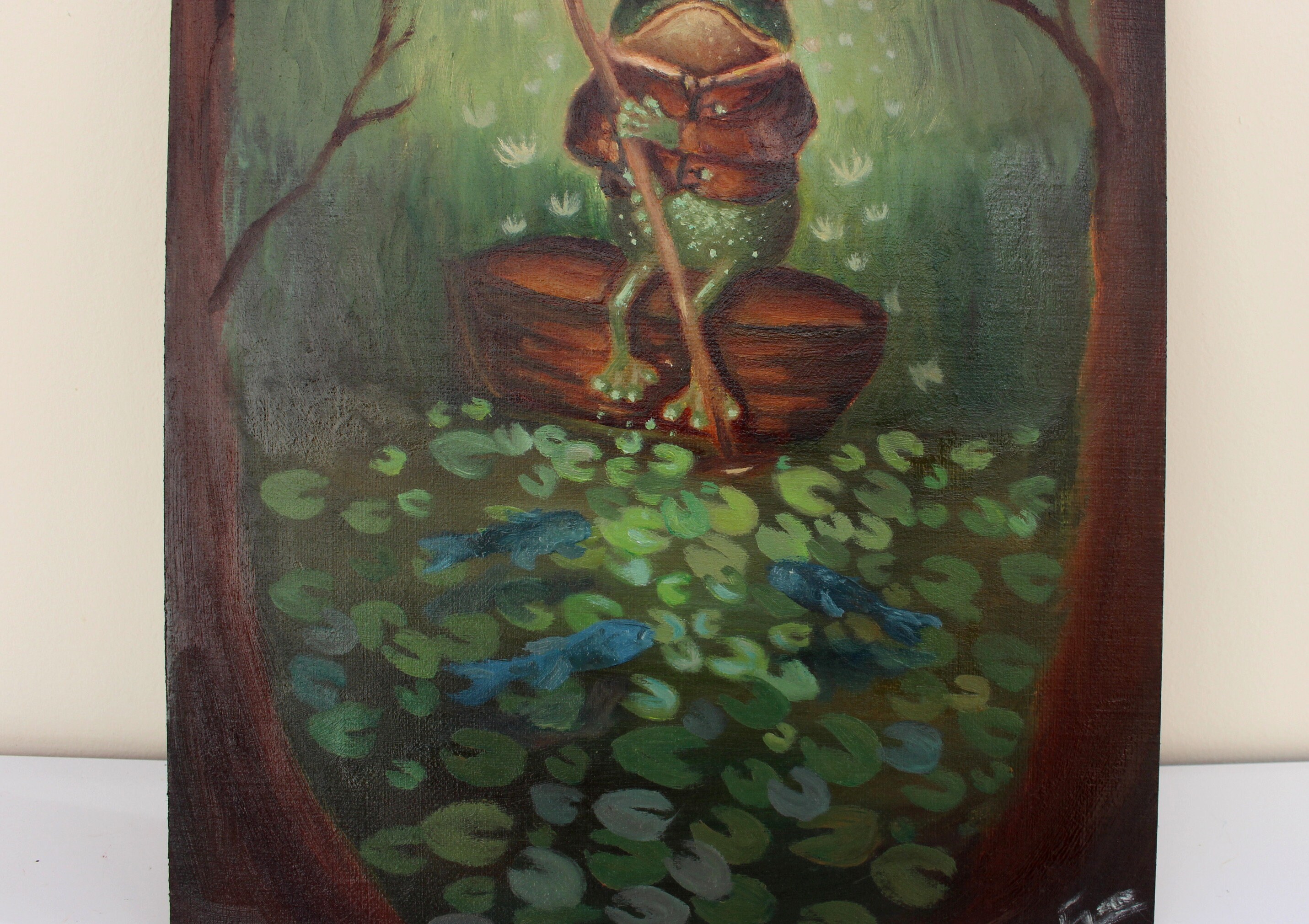 Original Frog Oil Painting, Funny Whimsical Witty Painting, Fantasy ...