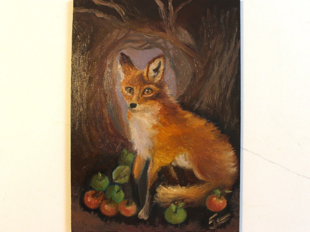 Woodland Fox Art | Ethereal Fox Oil Painting - Classical Original Art ...