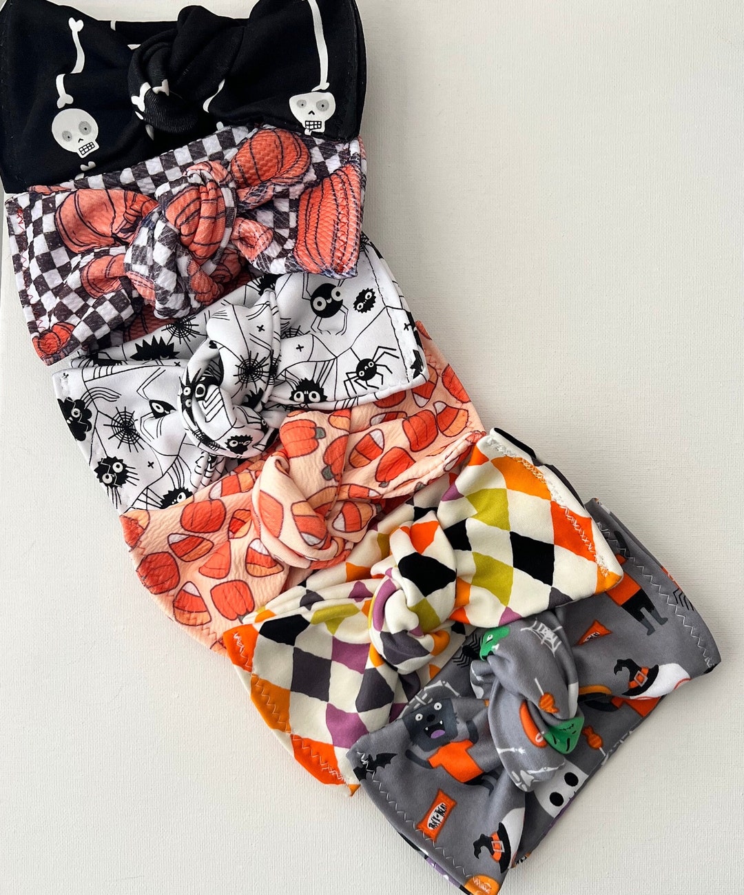 Halloween Head Wraps, Baby Turban, Bow, Hand-tied, Chunky Bows ...