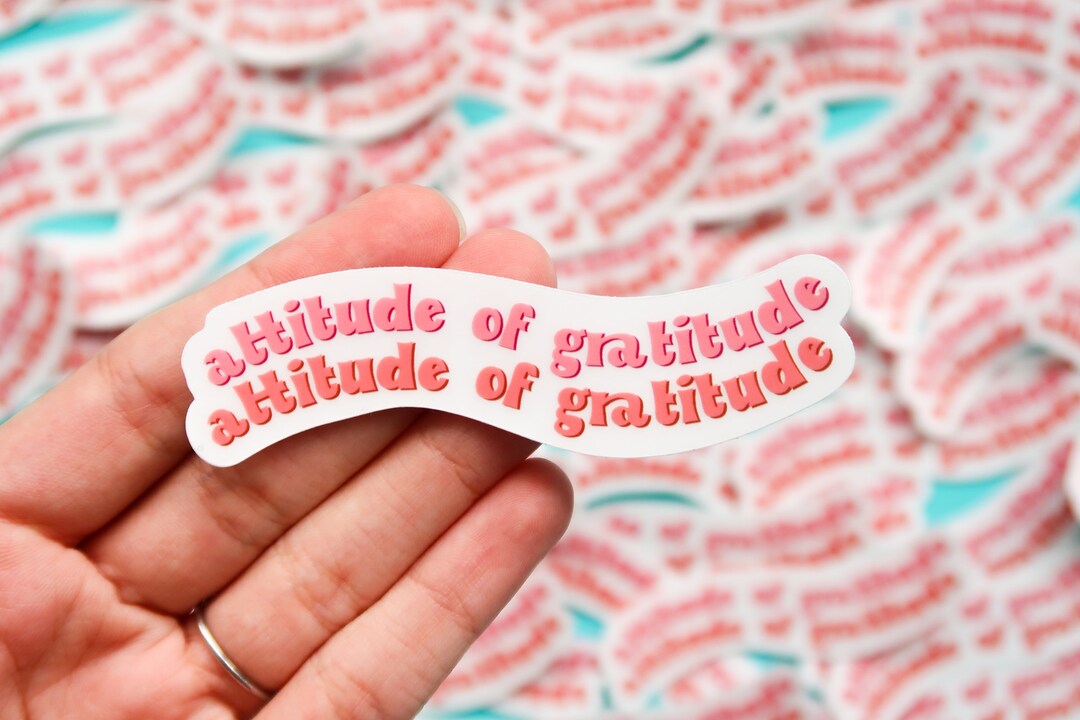 Gratitude Sticker CLEAR Vinyl Sticker Die Cut Sticker Faith Sticker ...