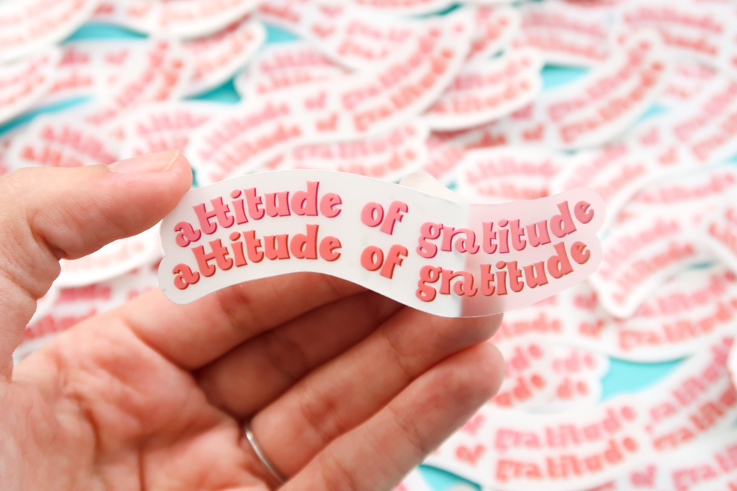 Gratitude Sticker / CLEAR Vinyl Sticker / Die Cut Sticker / | Etsy