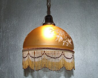 Amber Glass Lamp Shade - Etsy