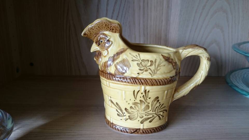 Chicken or rooster pitcher /jug /planter, very rare made by KGG Germany ...