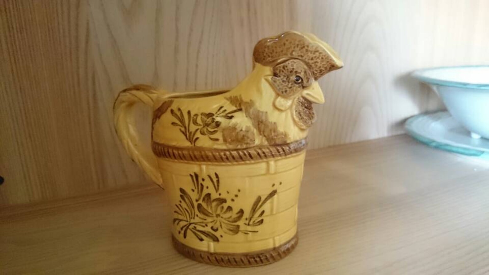 Chicken or rooster pitcher /jug /planter, very rare made by KGG Germany ...