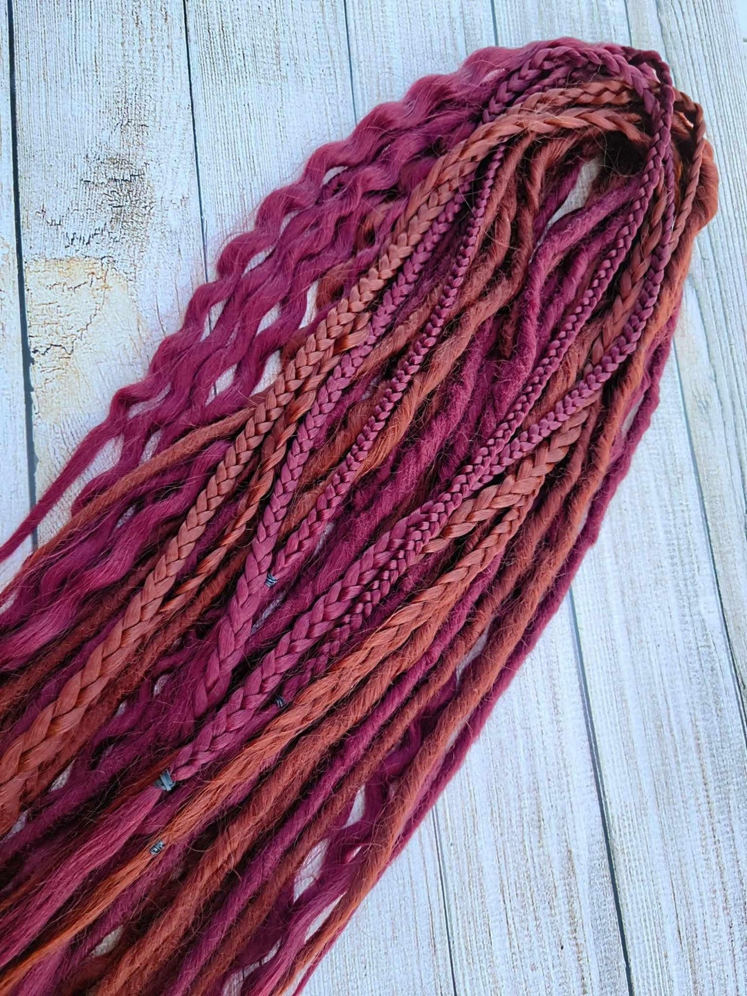 Burgundy and Cooper-selection of Thin/micro Synthetic DE Dread ...