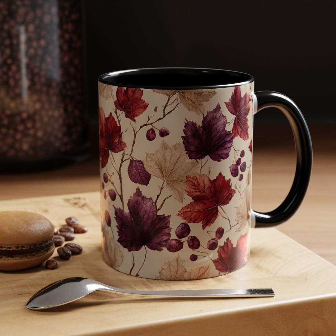 Autumn Leaves Coffee Mug, Fall Kitchen Decor, Cozy Gift - Etsy