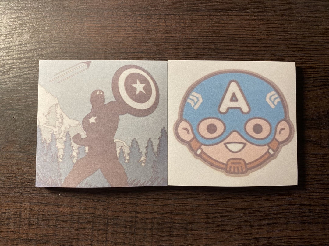 Captain America Sticky Notepad - Etsy