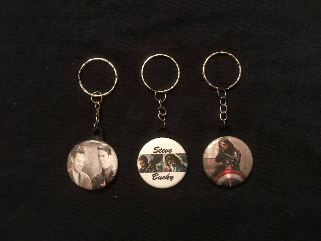 Stucky Button Keychain - Etsy