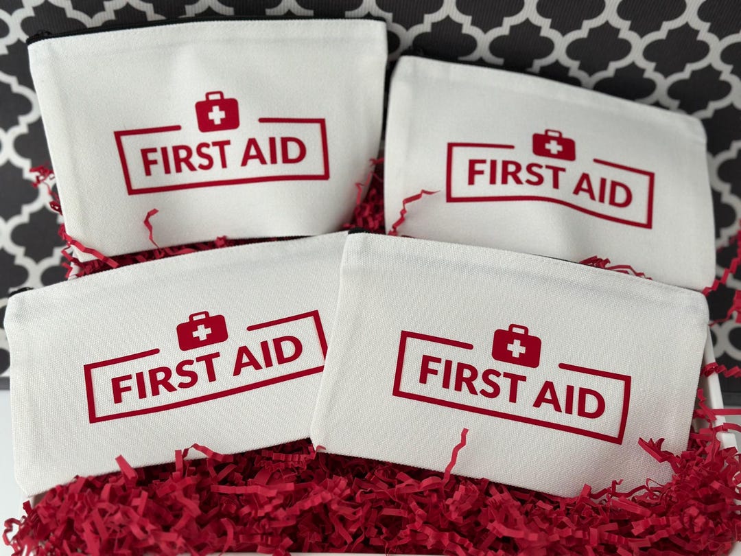 First Aid Canvas Zipper Pouch: Travel Emergency Kit Bag - Etsy