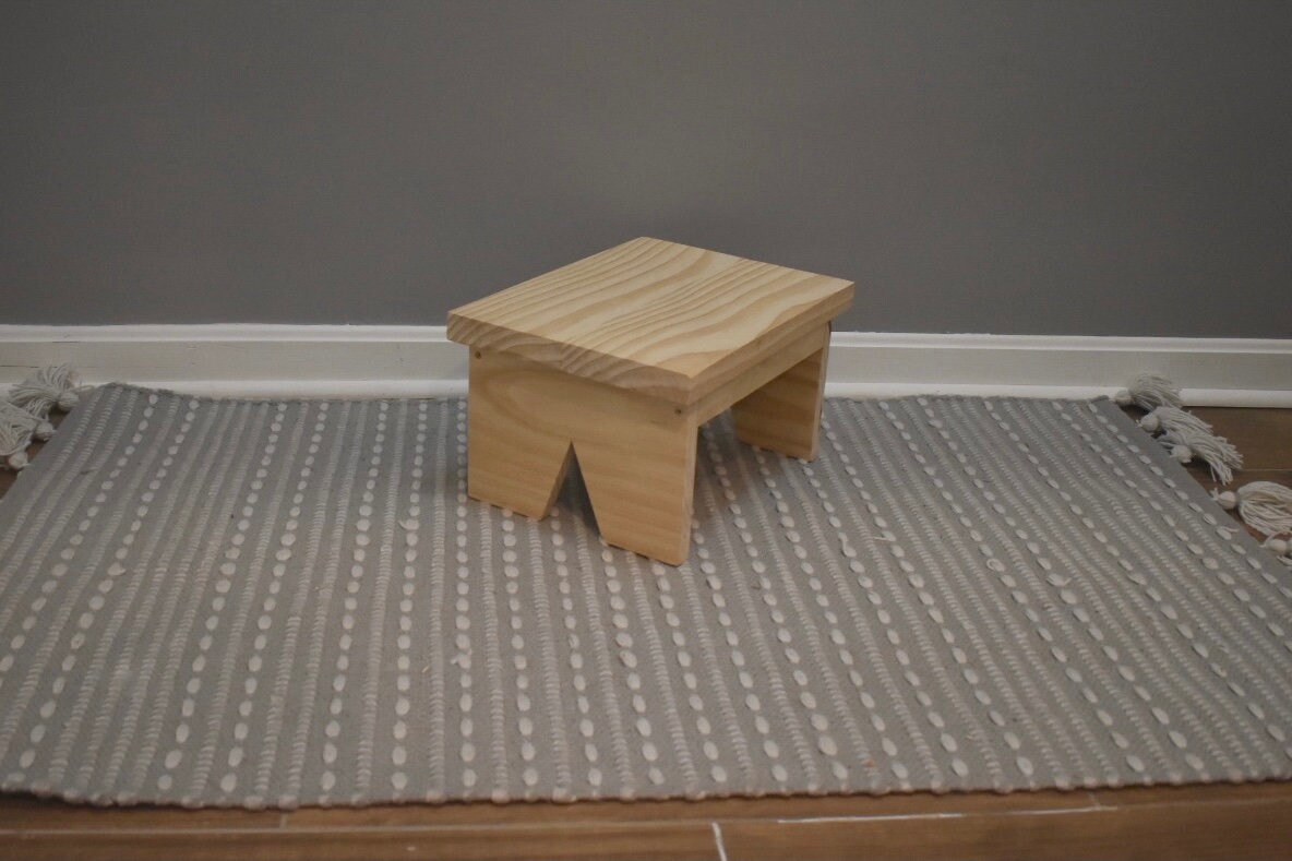 Pine Step Stool Unpainted-adult Sized - Etsy