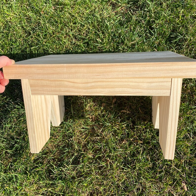 Pine Step Stool Unpainted-adult Sized - Etsy