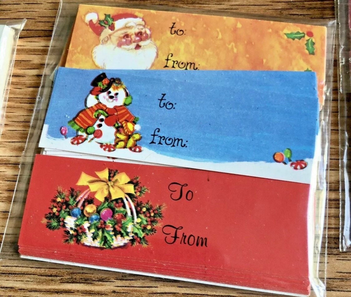 Vintage Christmas Gift Tags Unused 1970s 1990s in Box - Etsy