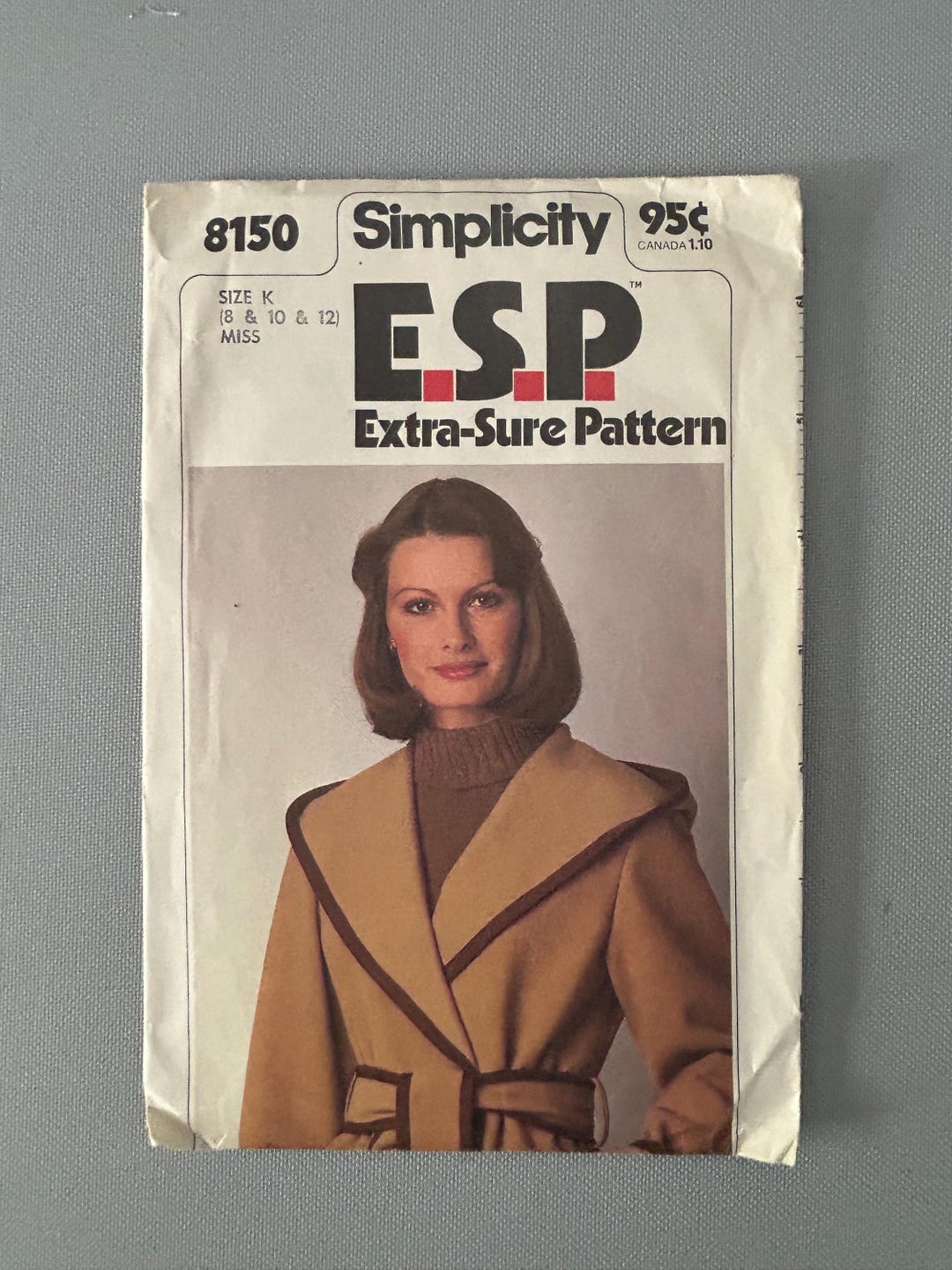 Vintage Simplicity ESP Sewing Pattern 8150 Front Wrap Jacket Womens K8 ...