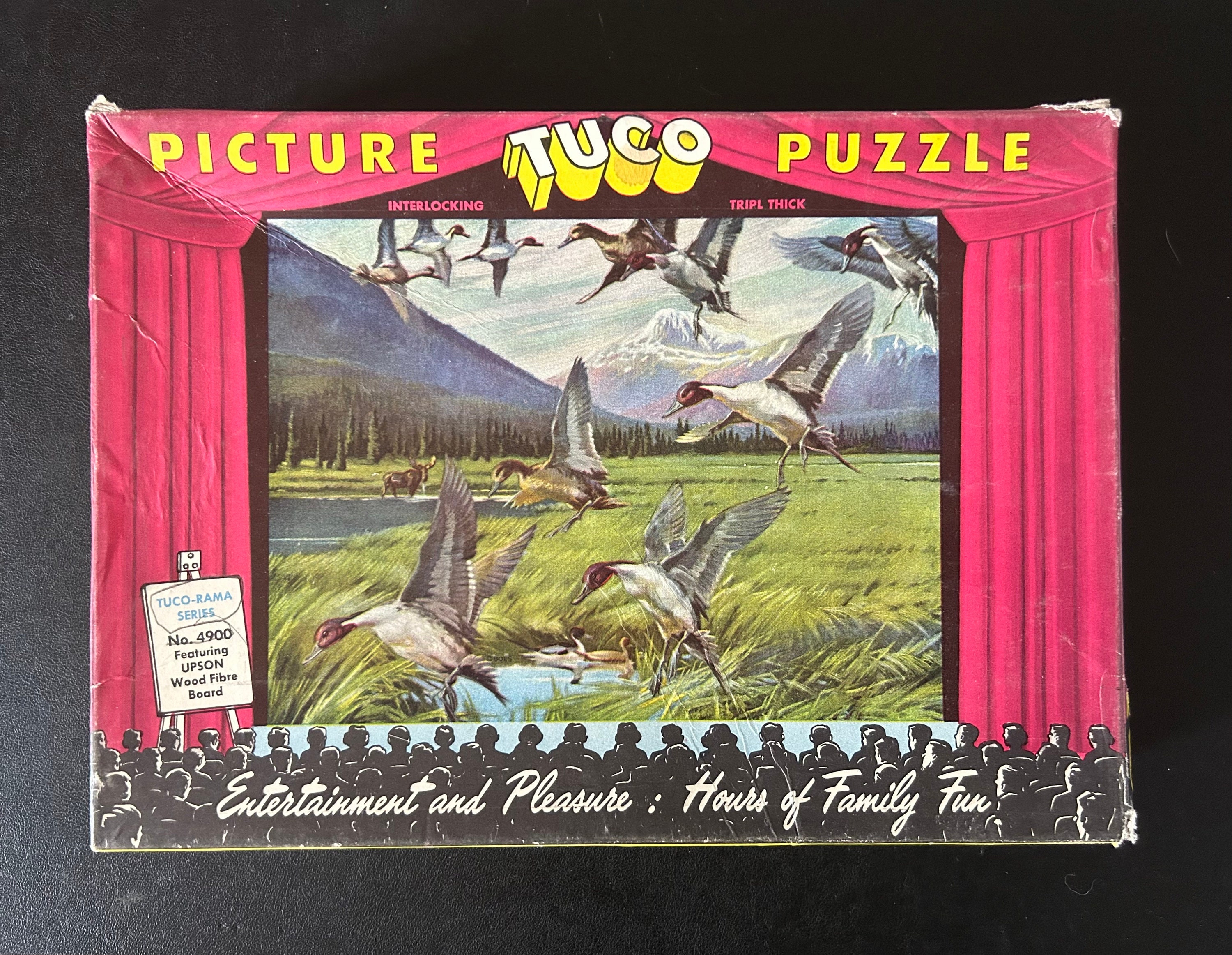Vintage 1957 Tuco Jigsaw Picture Puzzle Ducks in Flight 300 Piece ...
