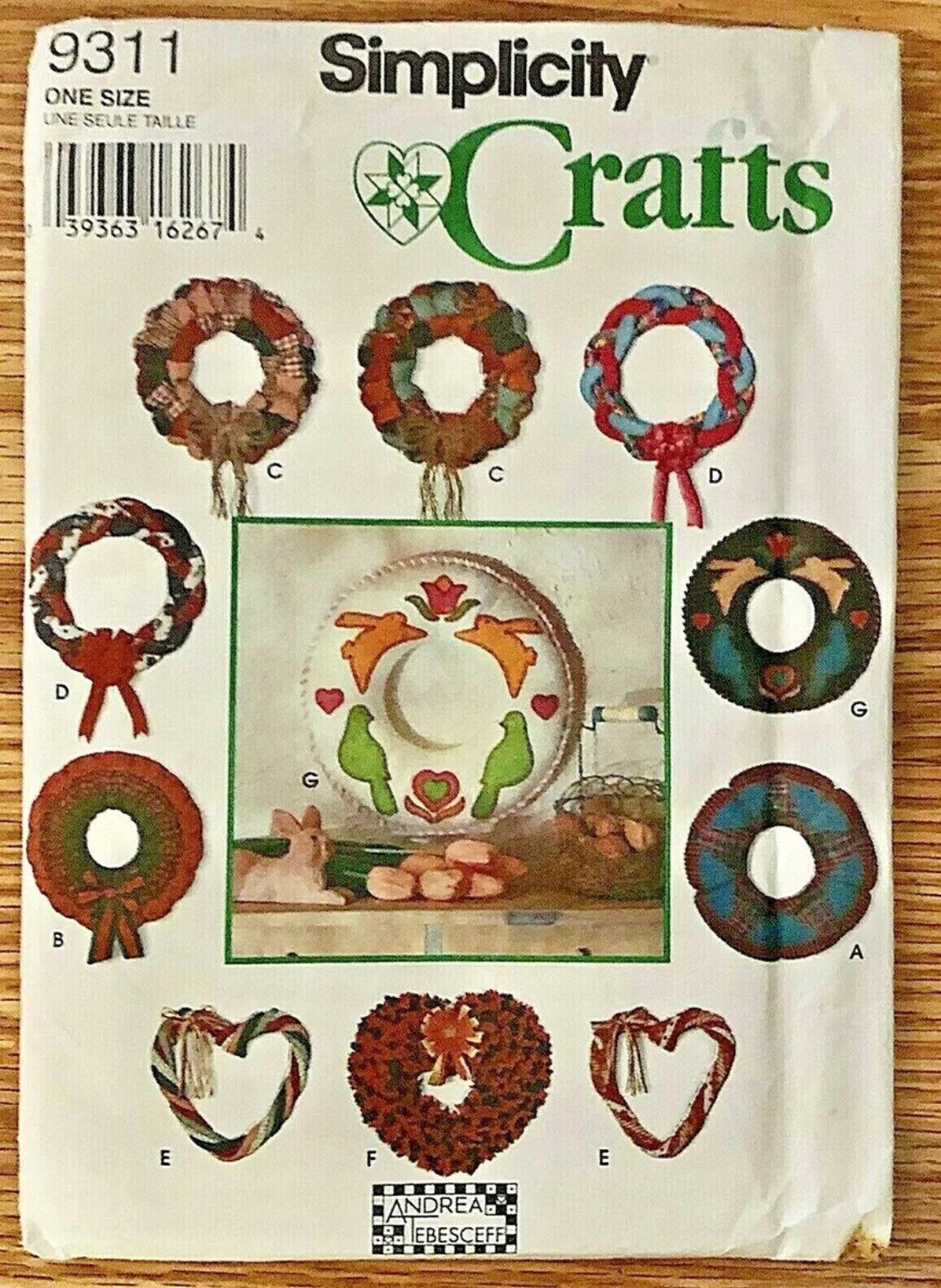 Vintage Simplicity Crafts Wreath Sewing Pattern 9311 Uncut - Etsy