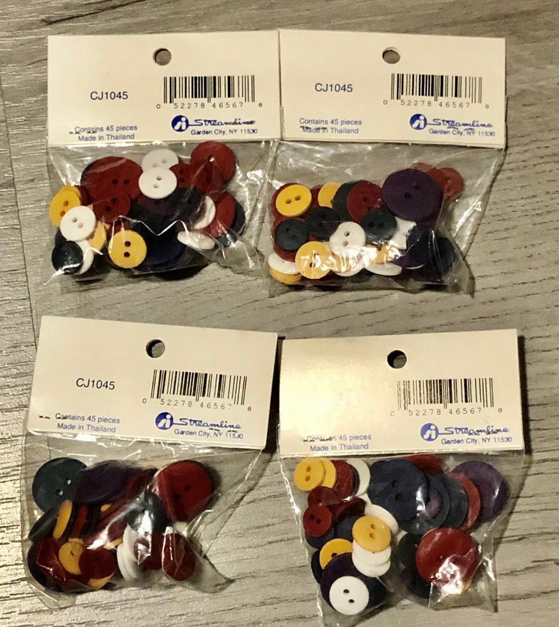 Crafty Buttons Lot of 4 Packages of 45 Each New - Etsy