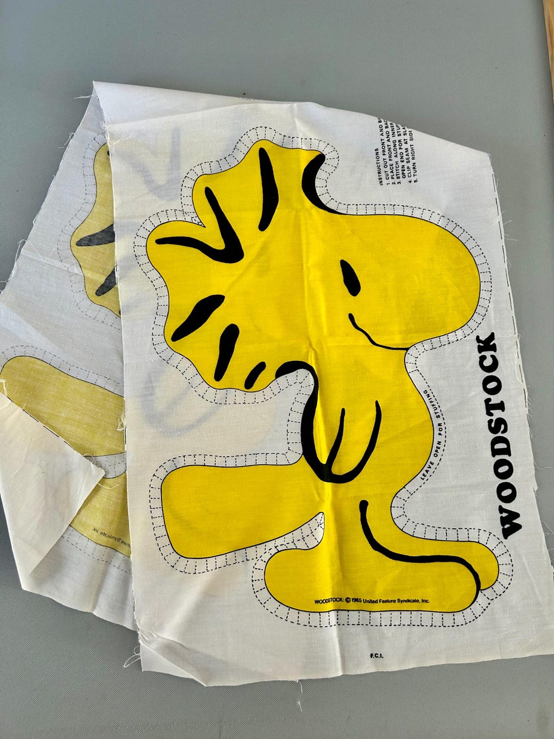 PEANUTS 1965 Woodstock Stuff-n-sew Pillow Doll Panel 13” X 19" - Etsy