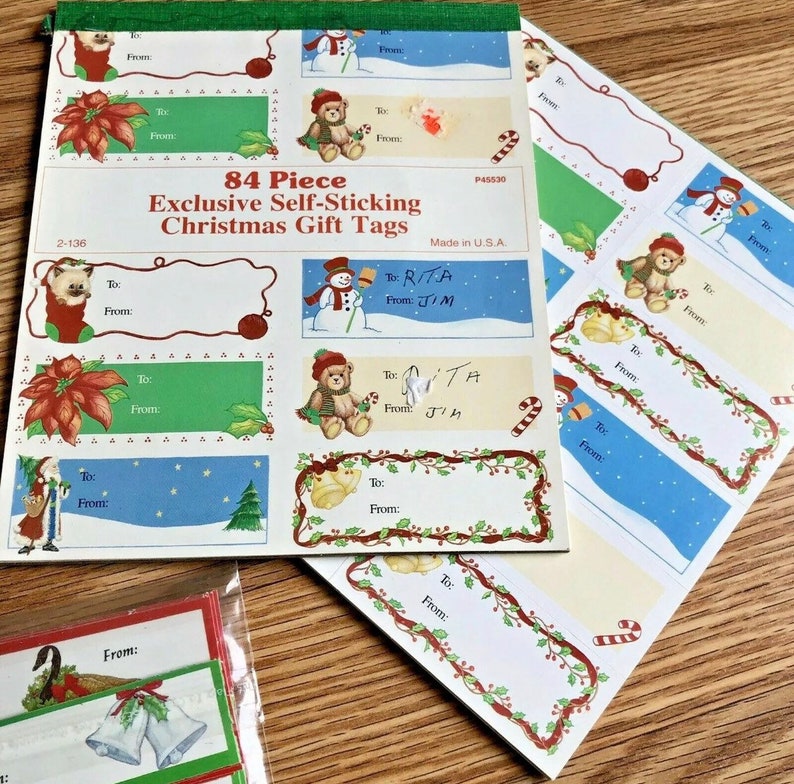 Vintage Christmas Gift Tags Unused 1970s 1990s in Box - Etsy