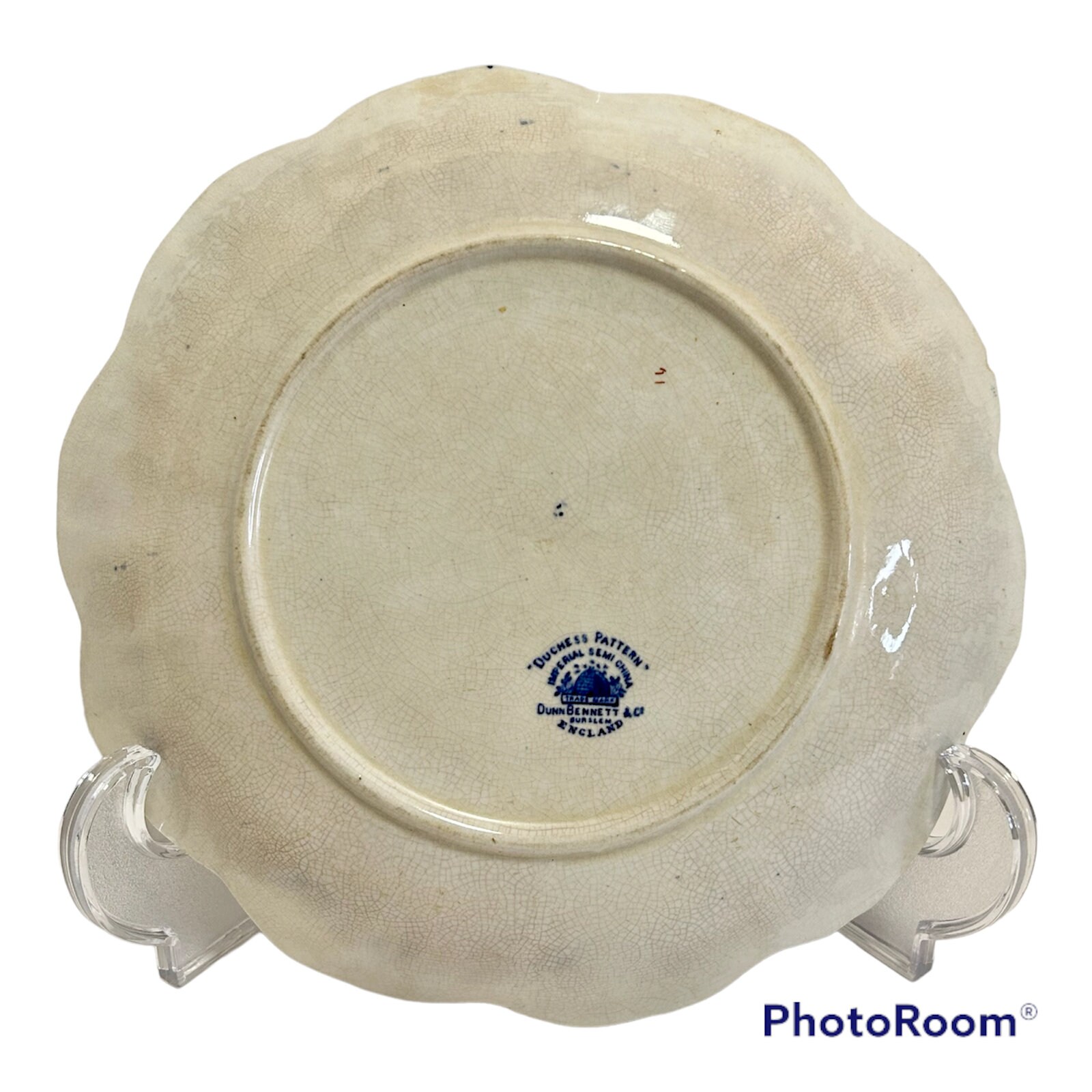 Dunn Bennett Imperial Duchess Pattern Serving Dish England Blue Gold ...