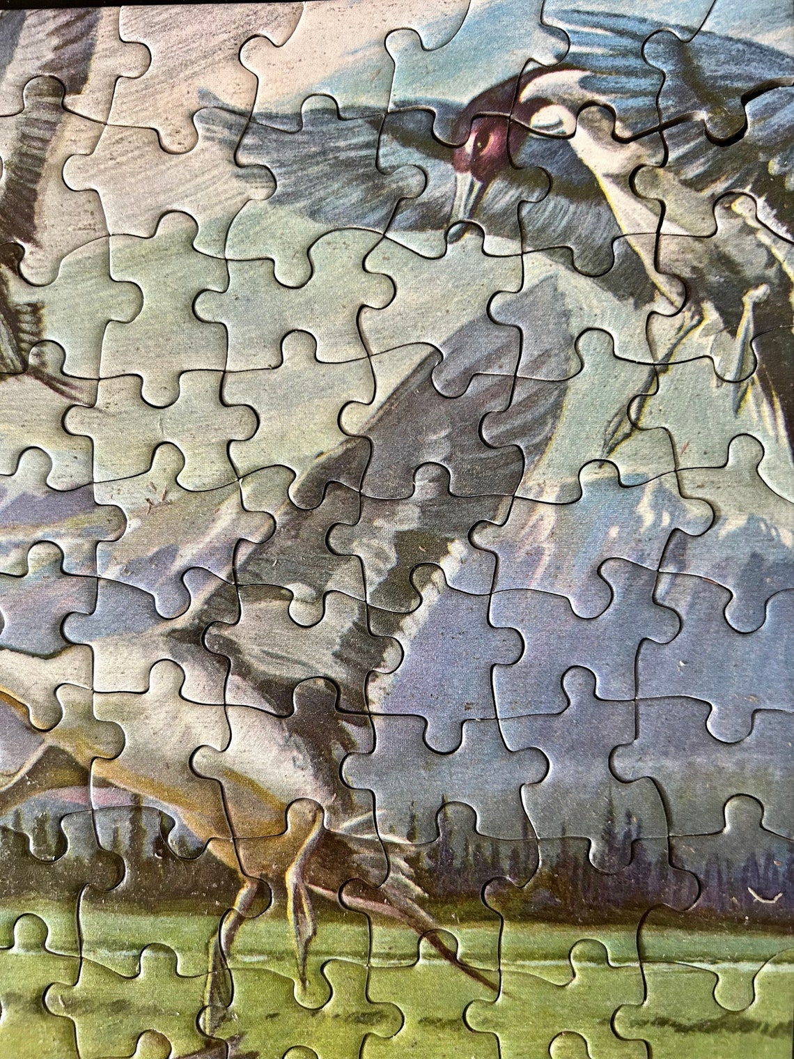 Vintage 1957 Tuco Jigsaw Picture Puzzle Ducks in Flight 300 Piece ...