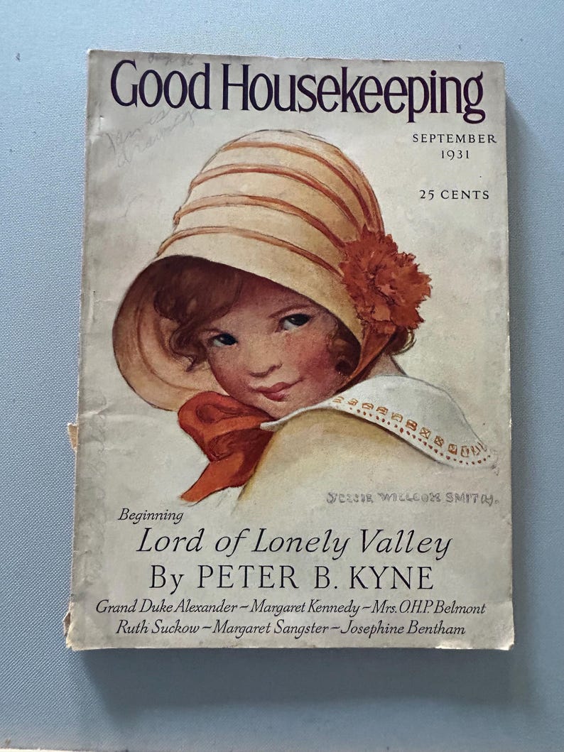 Vintage Good Housekeeping Magazine September 1931 Paris Fashions Jessie ...