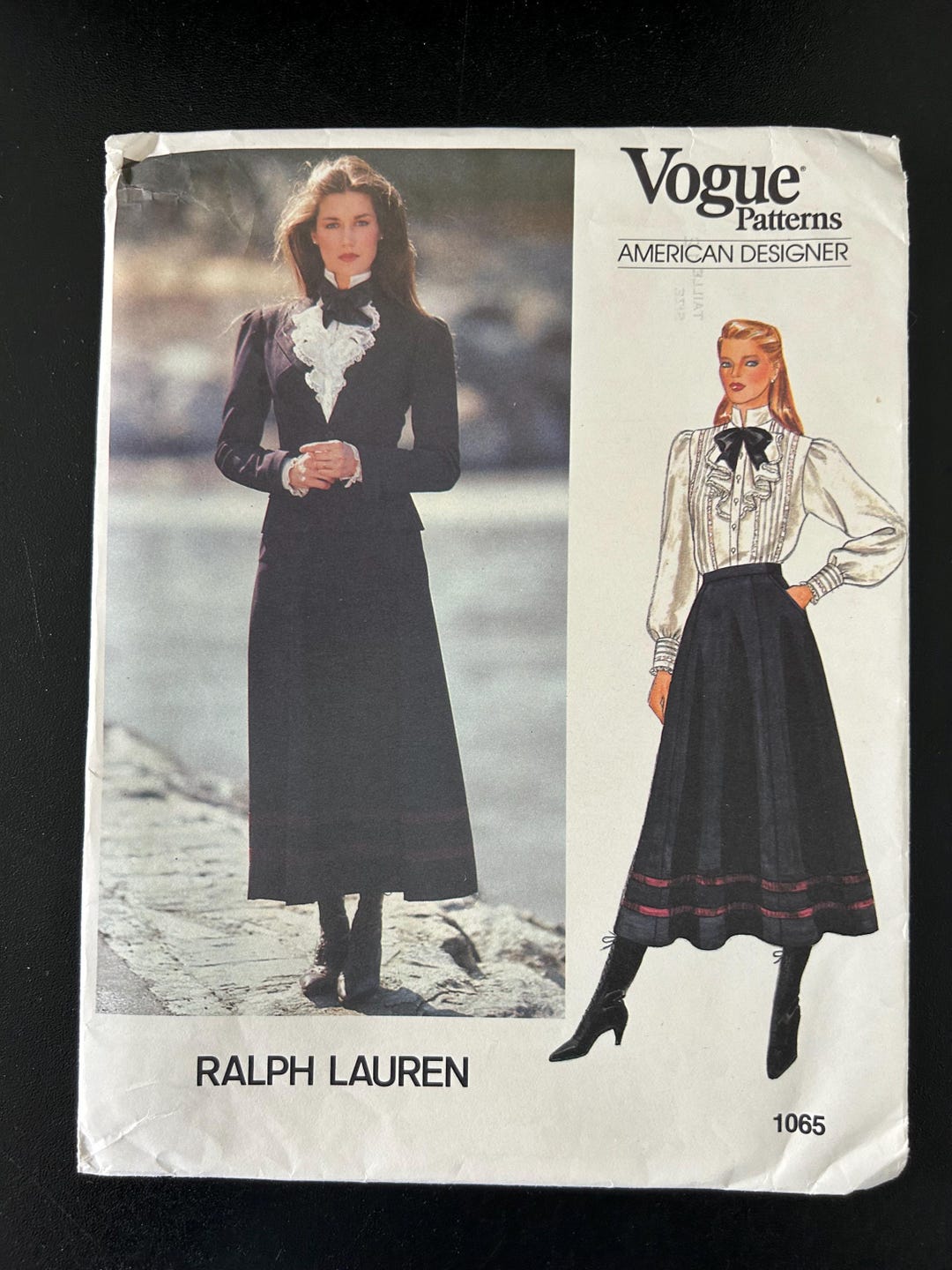 Vogue American Ralph Lauren Skirt Jacket Blouse Pattern 1065 Size 12 ...