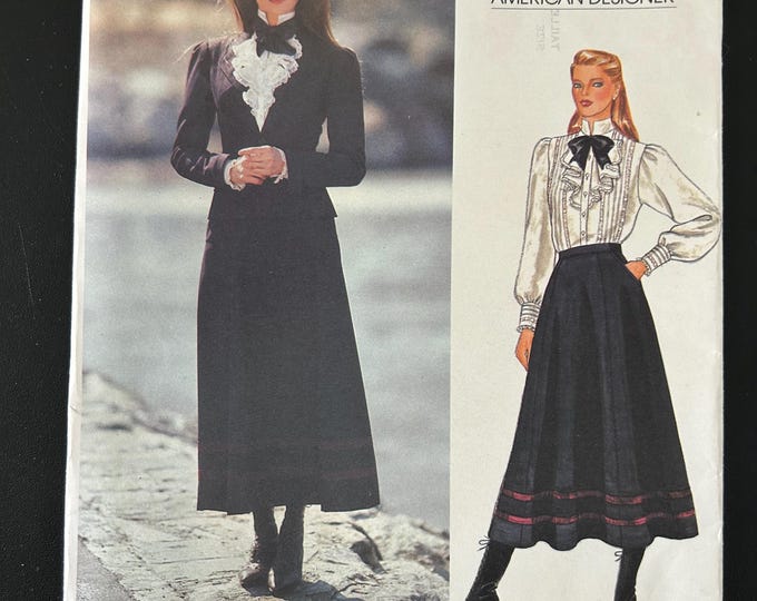 Vogue American Ralph Lauren Skirt Jacket Blouse Pattern 1065 Size 12 ...