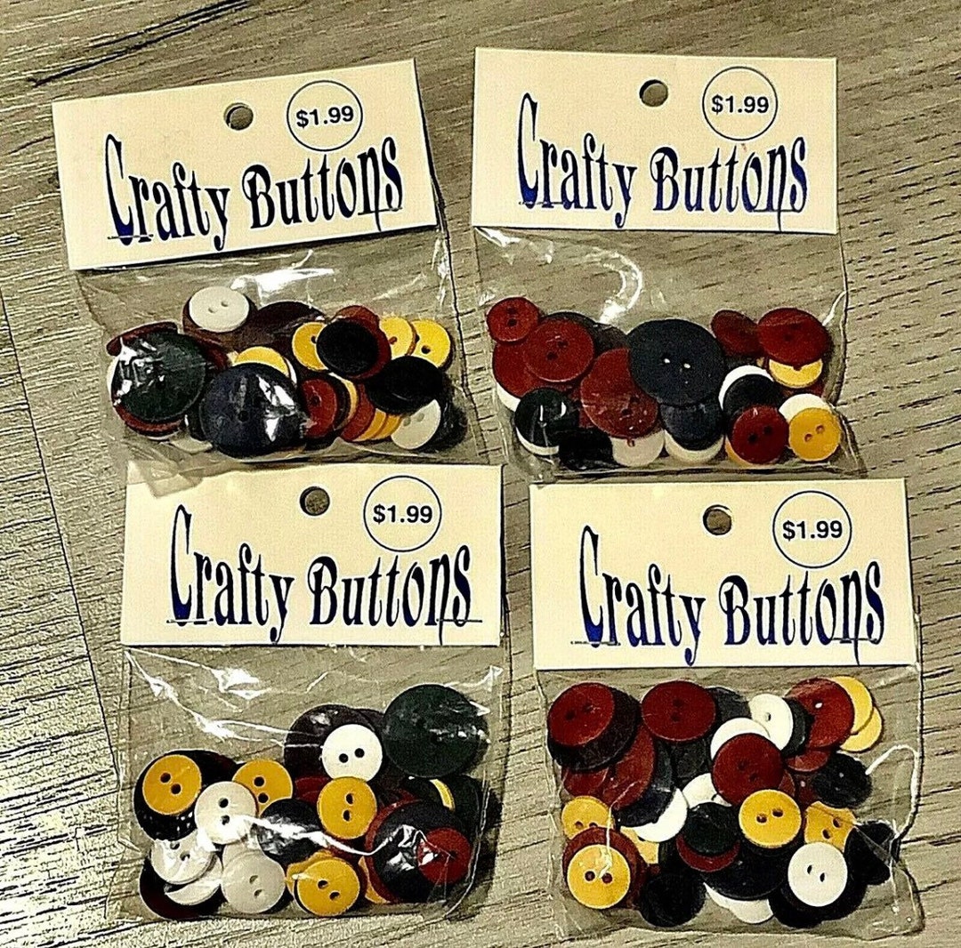 Crafty Buttons Lot of 4 Packages of 45 Each New - Etsy