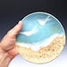 Ocean Waves Plate, Sand and Sea Ceramic Dish, Beach Decor, Nautical ...