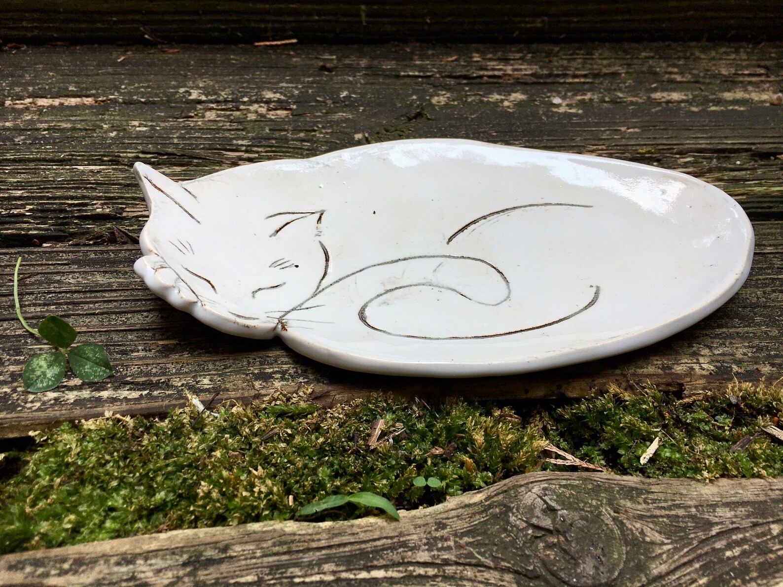 Sleeping Cat Plate - Etsy