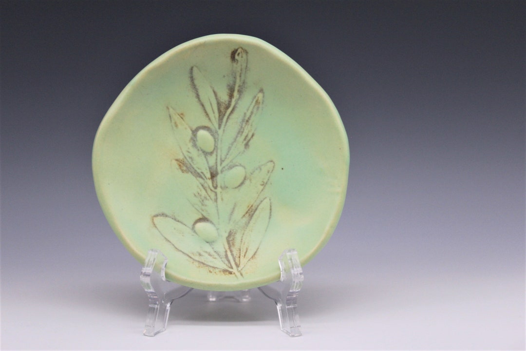 Olive Branch Dish, Olive Oil Dipping Dish, Trinket, Snack, Jewelry Dish ...