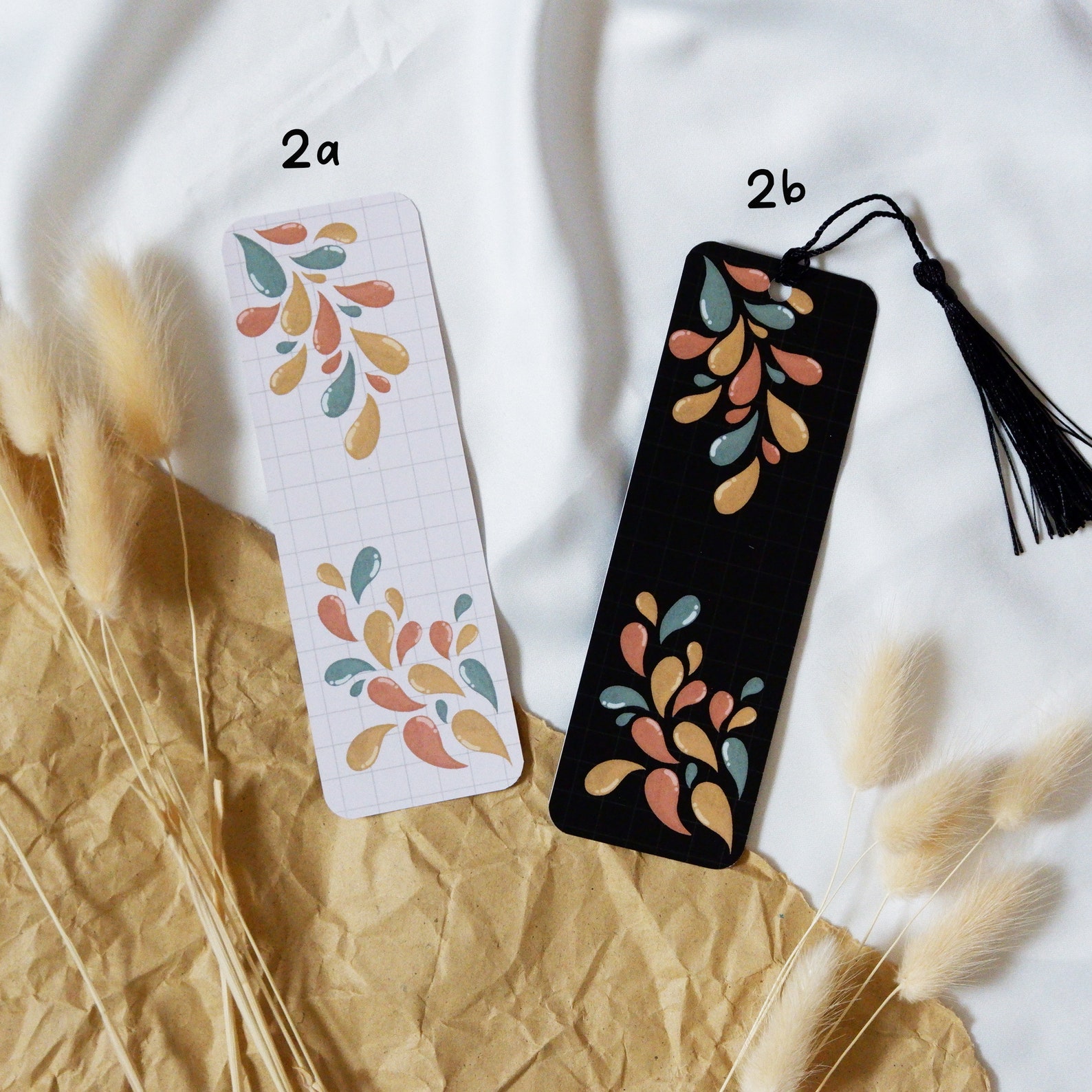 Teardrops Bookmark | Illustration, Illustrated Bookmarks, Double-sided ...