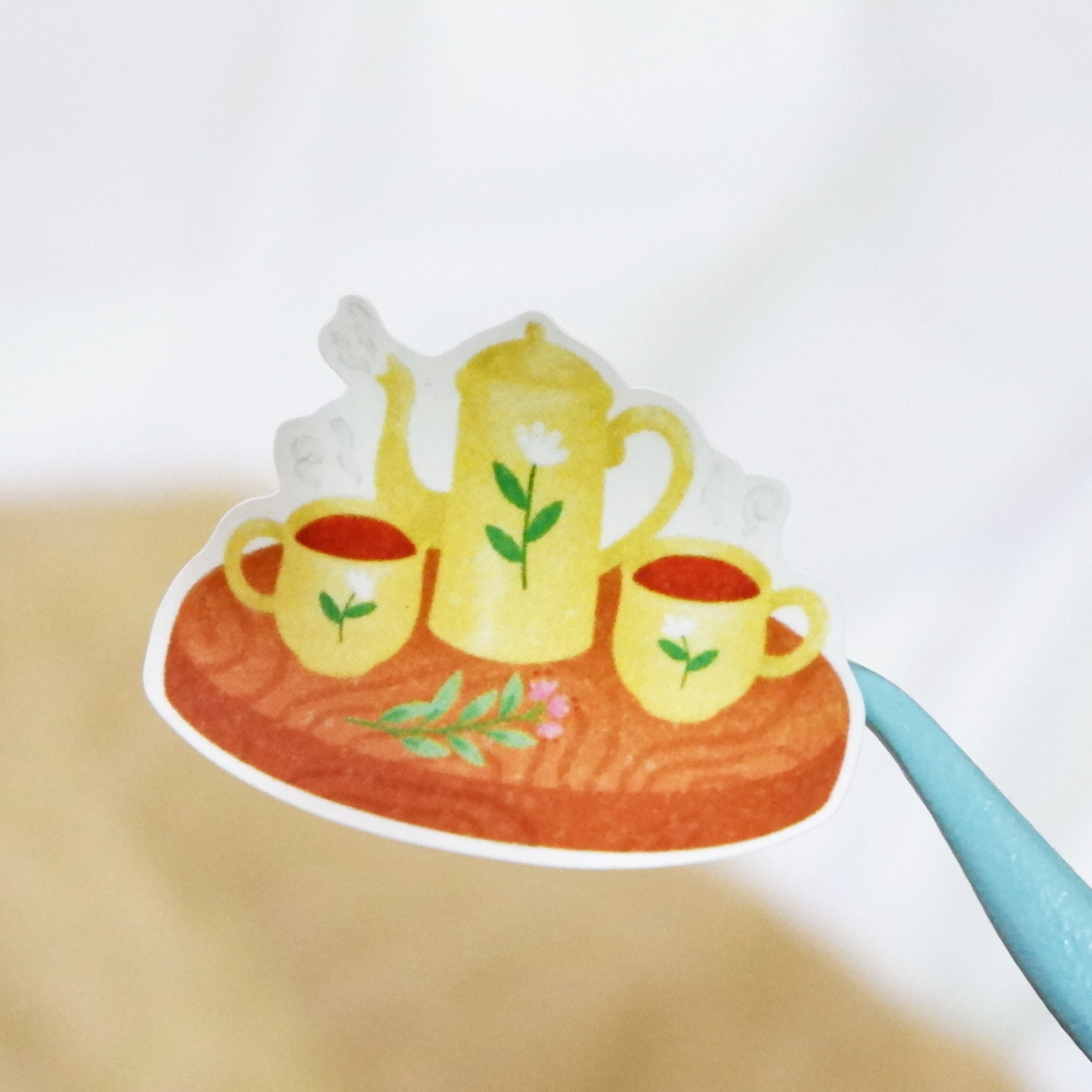 Tea Party Sticker Sheet Beverage Illustrated Bullet Journal Stickers ...