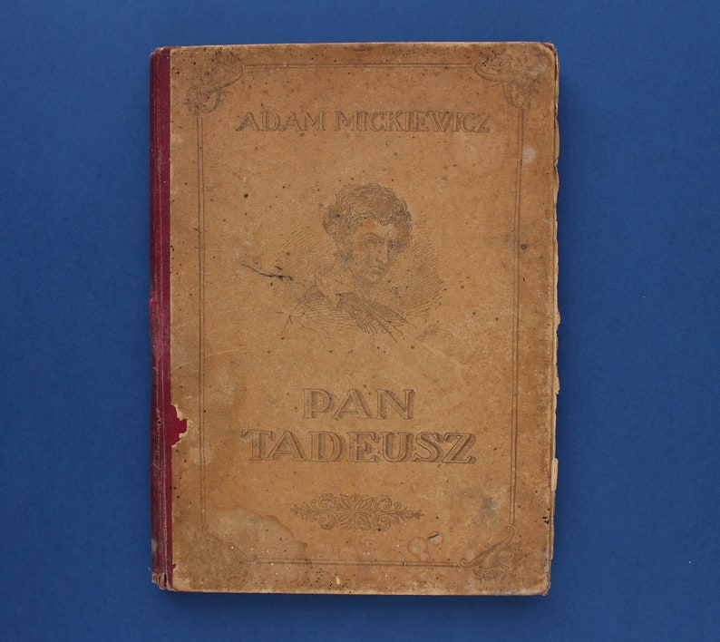 Antique Polish Book Adam Mickiewicz pan Tadeusz - Etsy