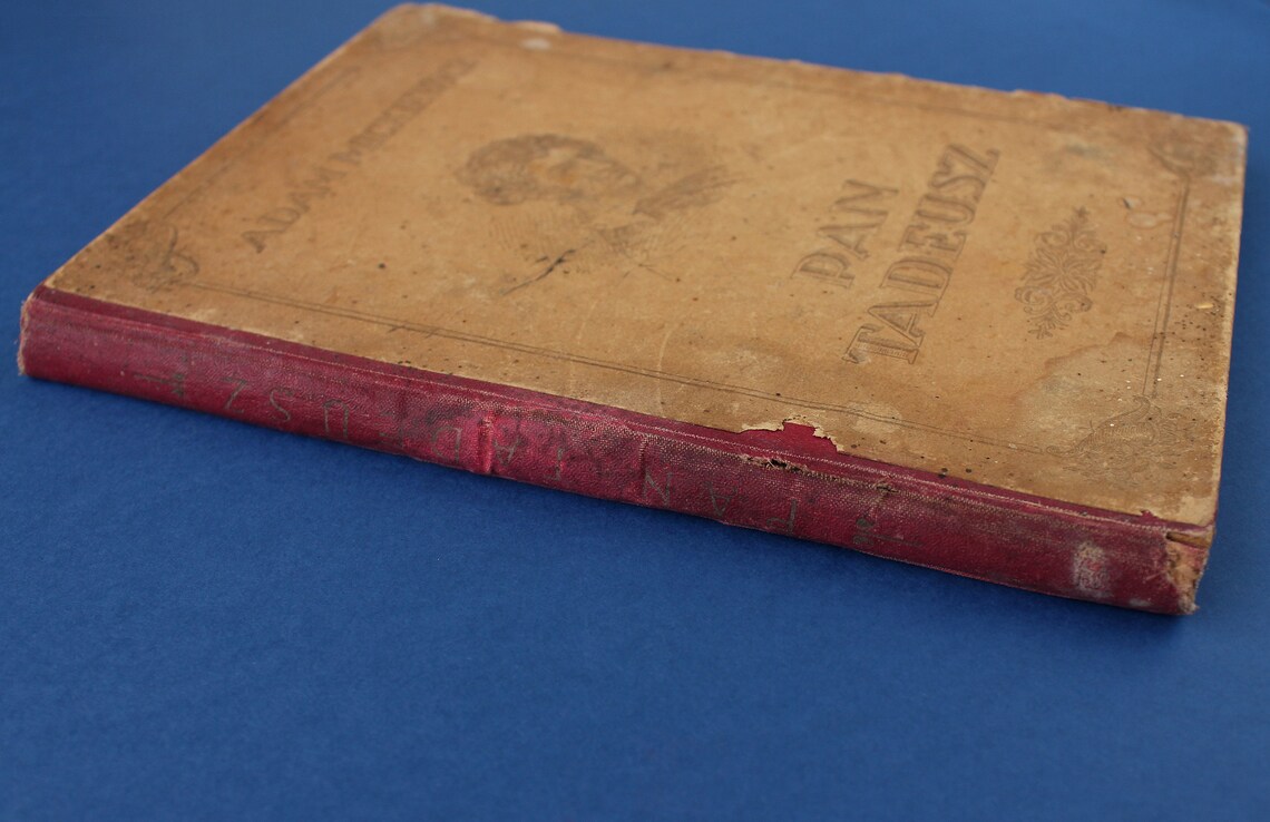 Antique Polish Book Adam Mickiewicz pan Tadeusz - Etsy