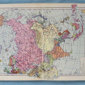 Vintage Soviet Mini World Atlas 64 Pages / Vintage World Map | Etsy