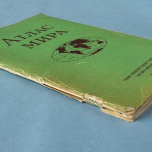 Vintage Soviet Mini World Atlas 64 Pages / Vintage World Map | Etsy