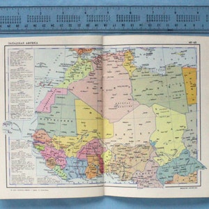 Vintage Soviet Mini World Atlas 64 Pages / Vintage World Map | Etsy