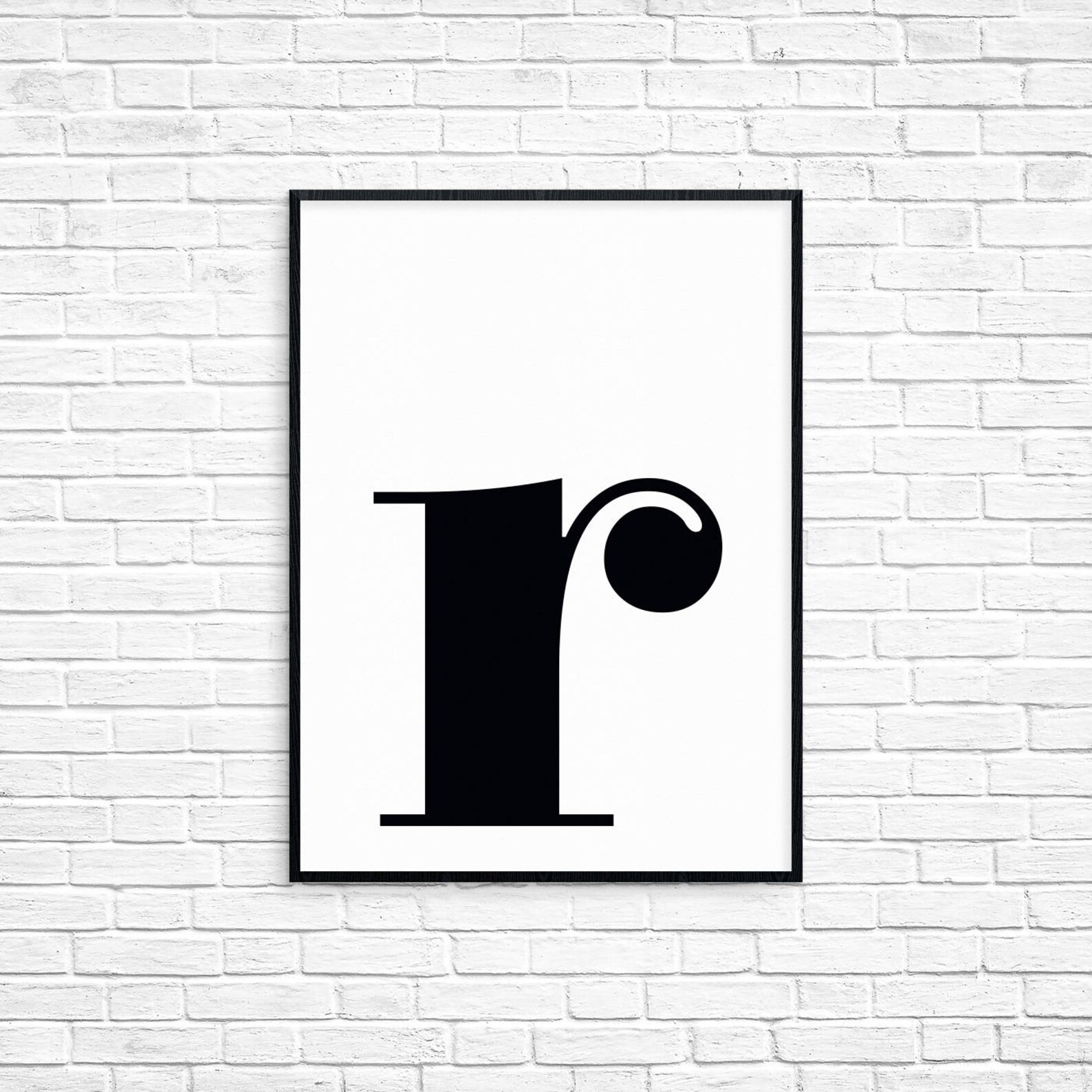 Printable Lowercase Letter R - Monochrome Letters - Modern Typography ...