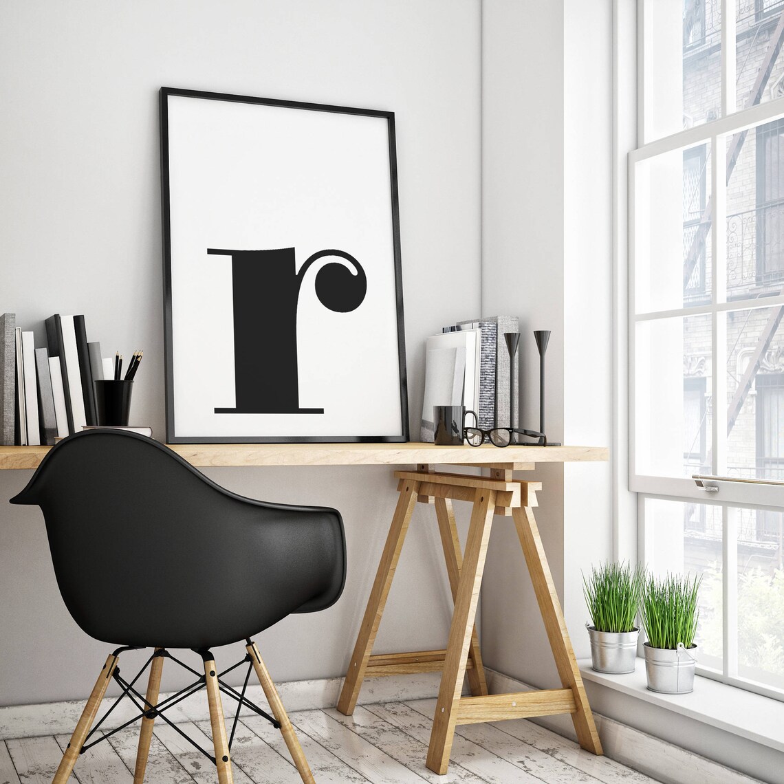 Printable Lowercase Letter R - Monochrome Letters - Modern Typography ...