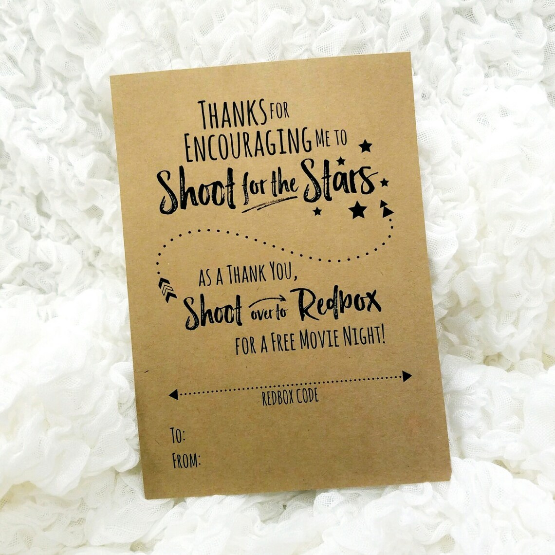 Printable Movie Night Appreciation Redbox Gift Card Holder for Teacher ...