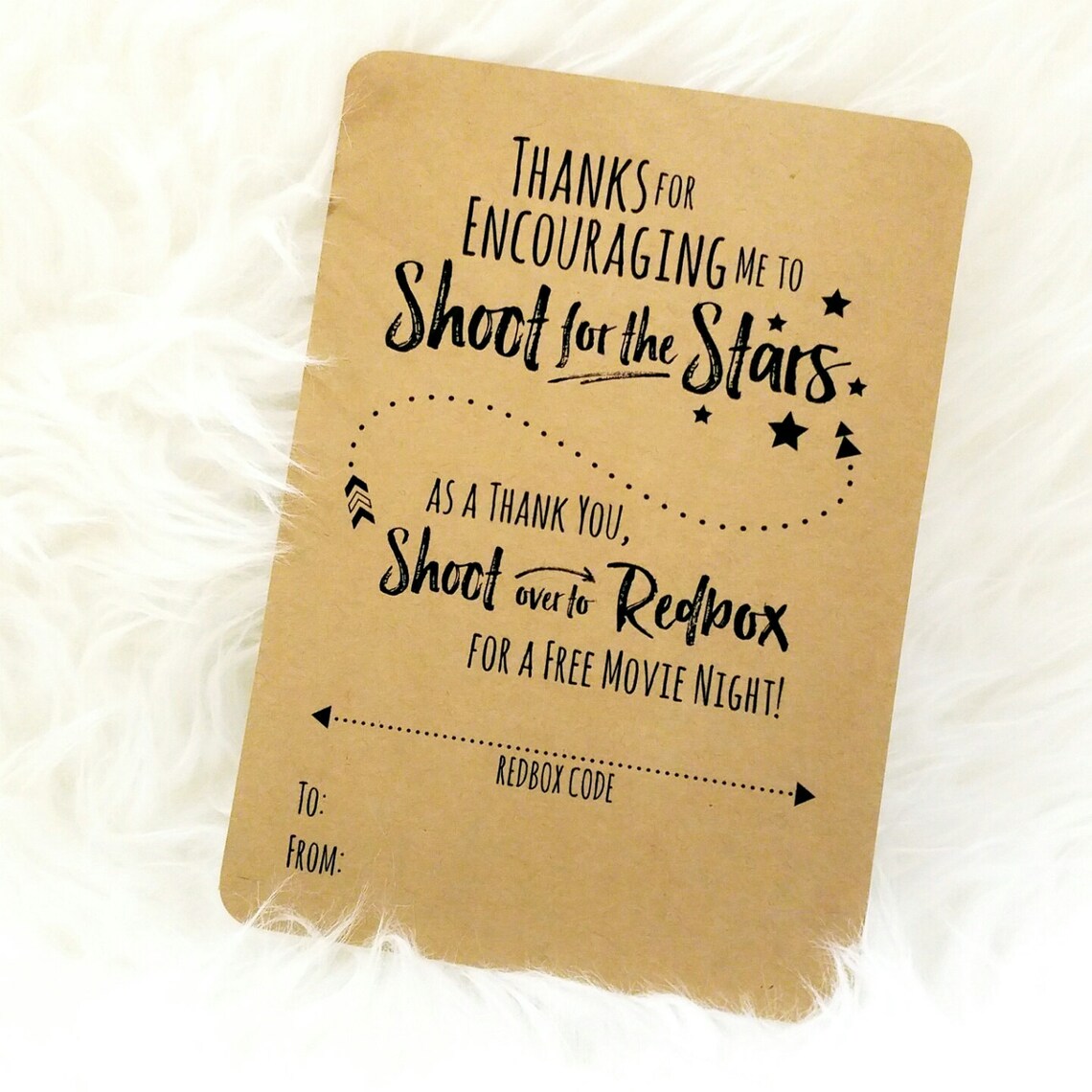 Printable Movie Night Appreciation Redbox Gift Card Holder for Teacher ...