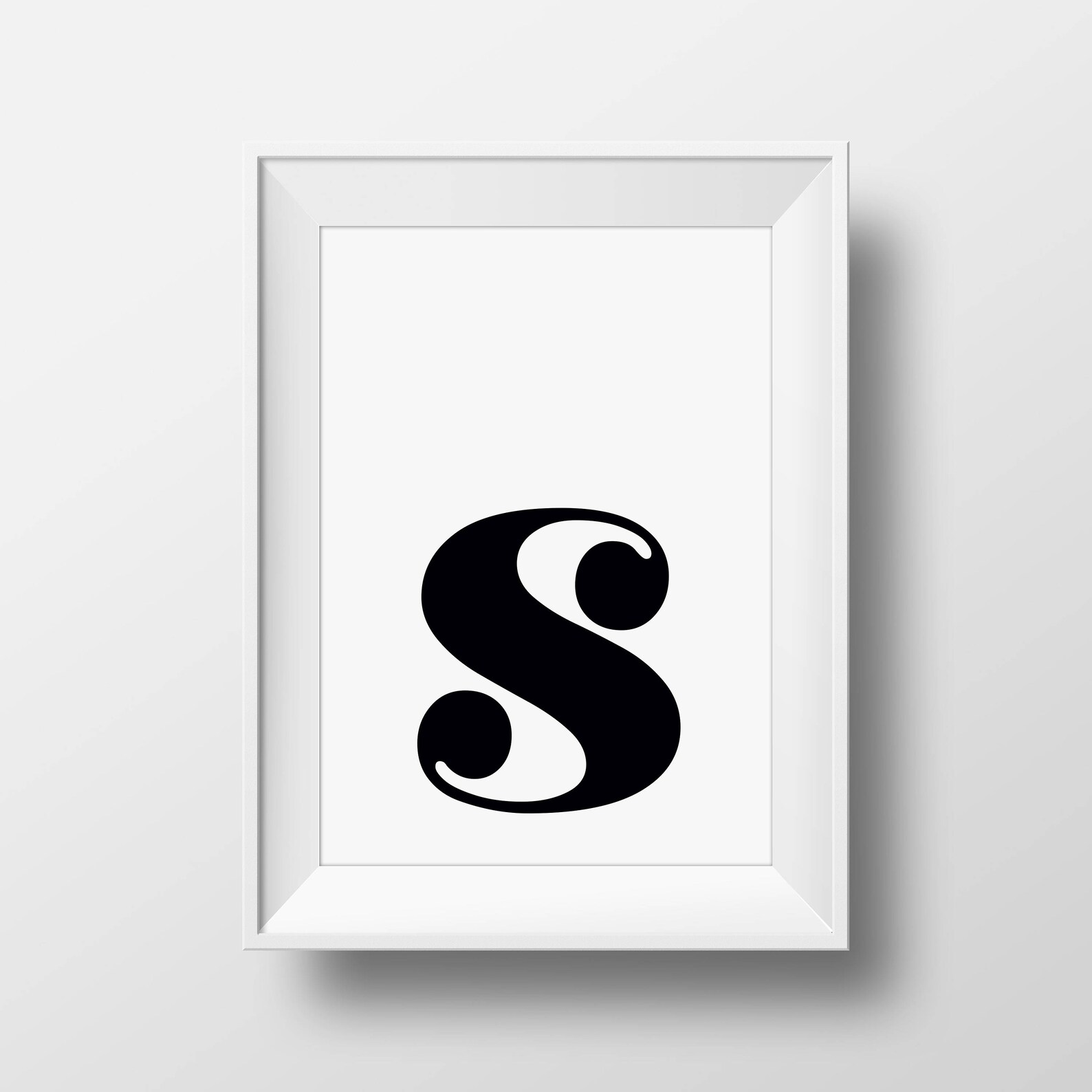 Printable Lowercase Letter S - Monochrome Letters - Modern Typography ...