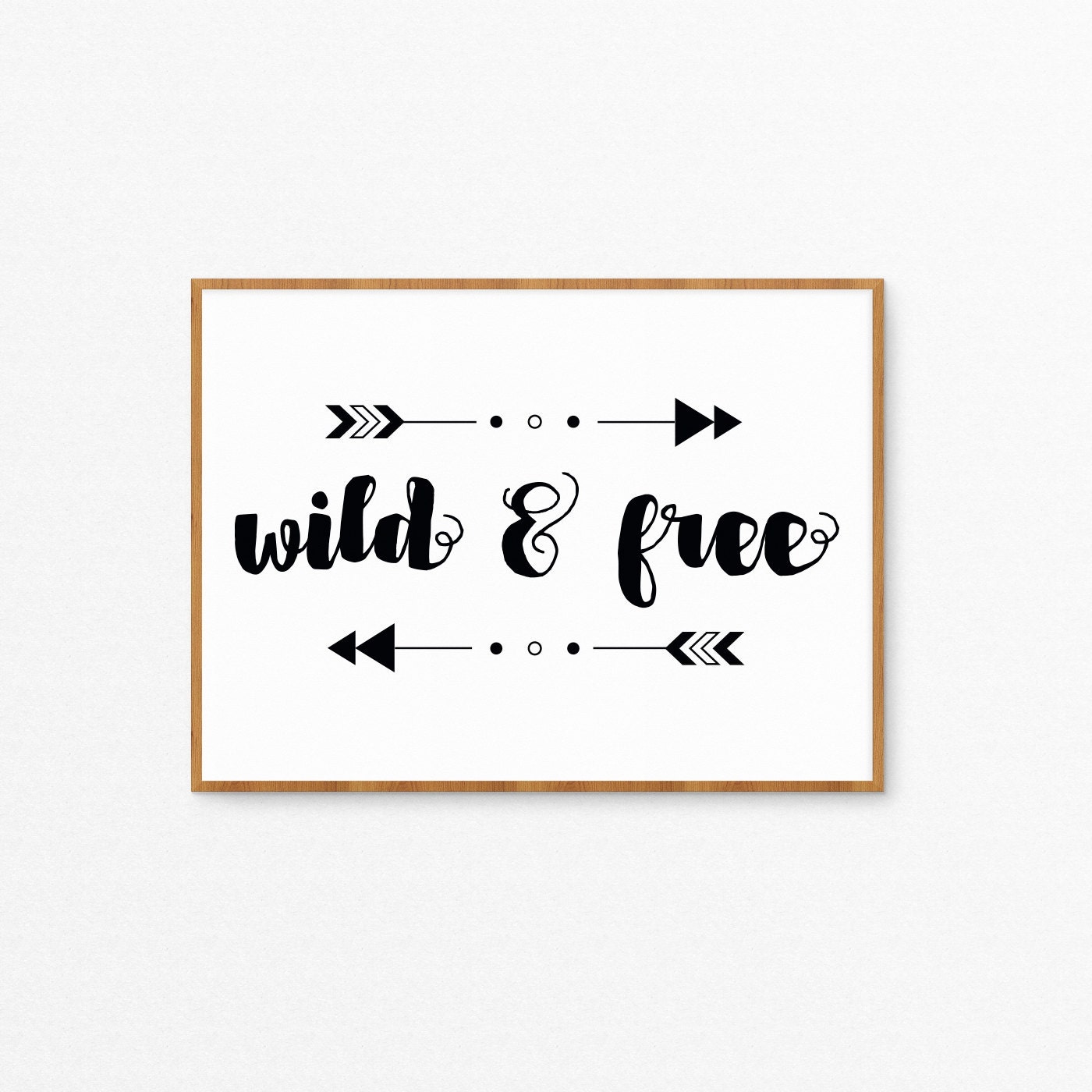 Printable wild & Free Boho Arrows Art Print Kids Room Decor Baby ...