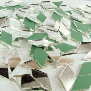 Diamond Shape Mirror Mosaic Tiles 1"x1/2" (25.4mm X 12.7mm). Wholesale ...