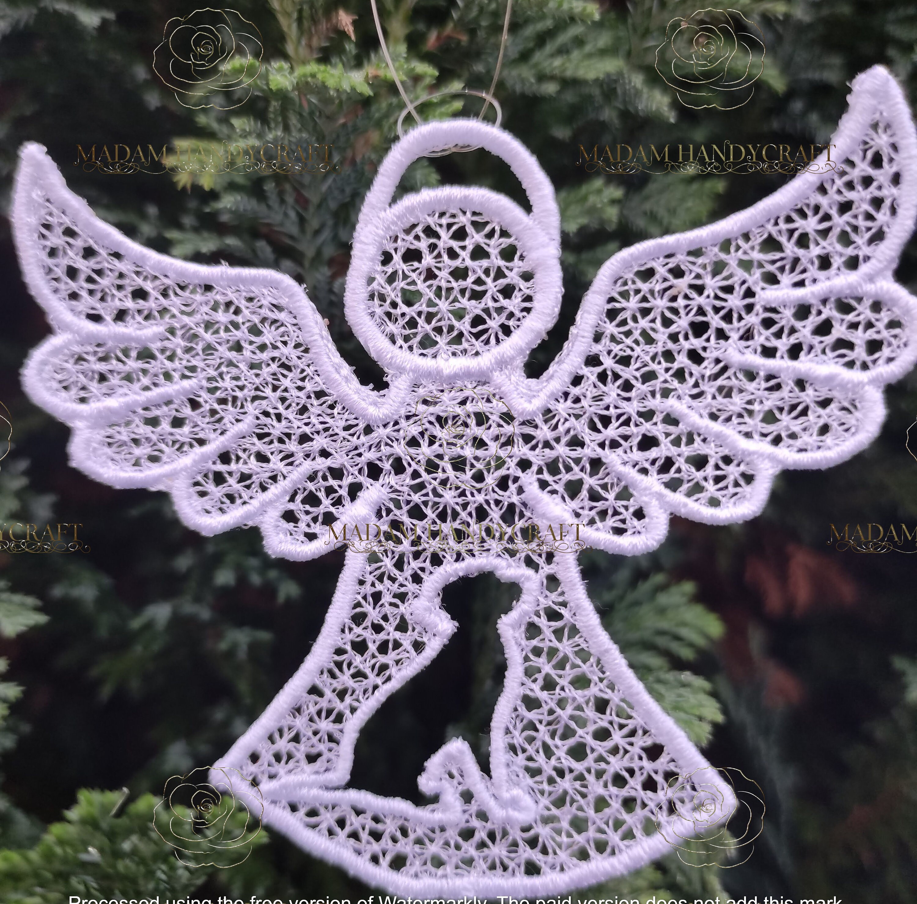 Free Standing Lace FSL Angel With Pet - Etsy