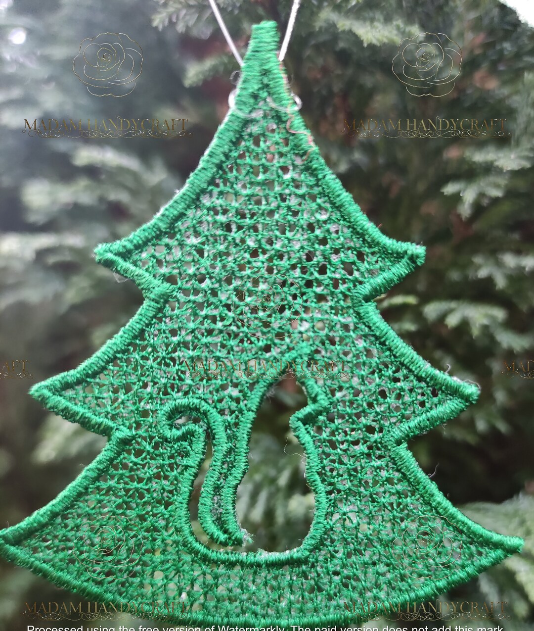 FSL Free Standing Lace Ornamet Christmas Tree With a Pet-kitty - Etsy