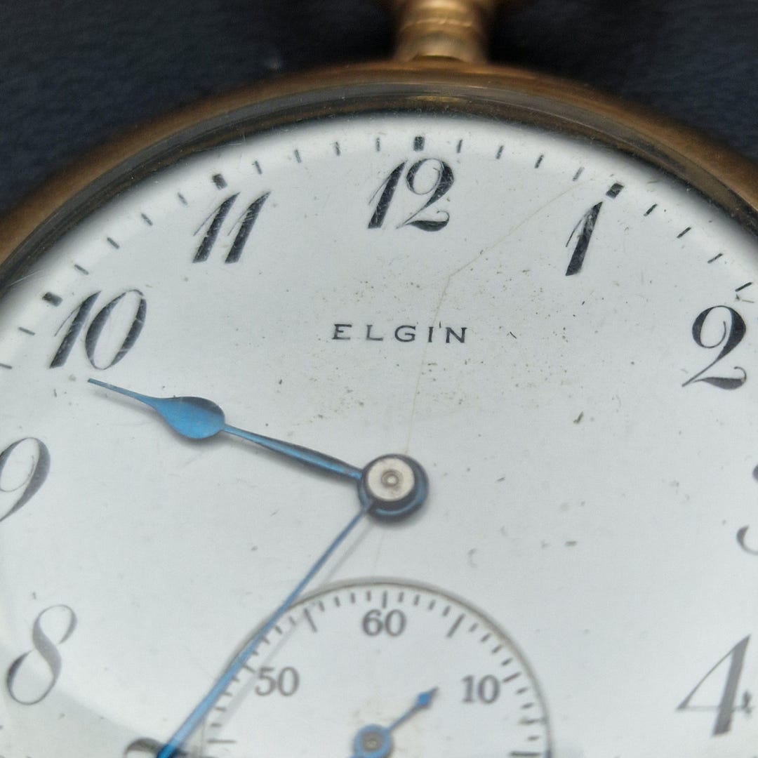 Antique Elgin Pocket Watch, 1915 Gold-filled J. Boss Keystone Case, 15 ...