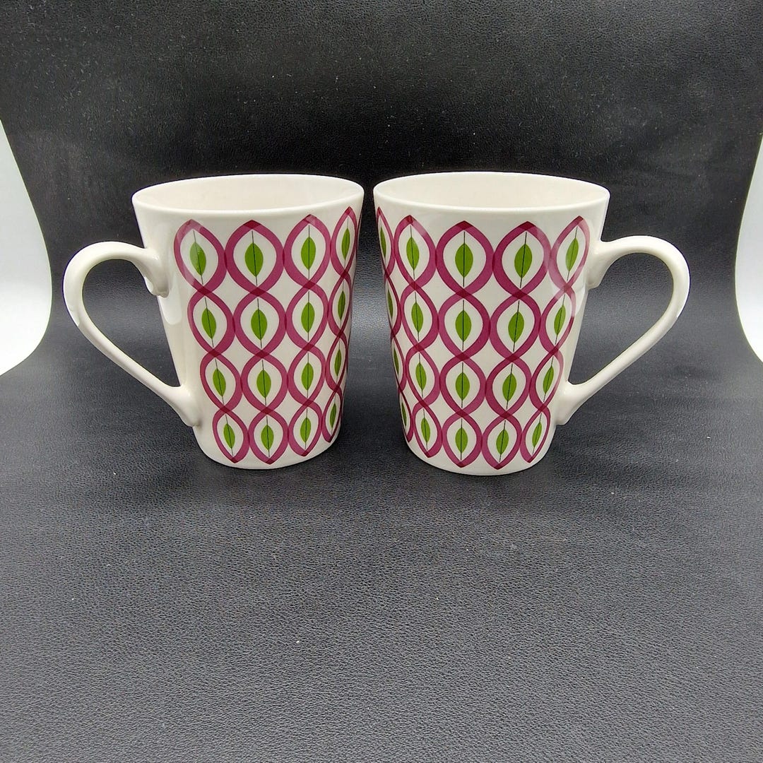 Pair of Limited Edition Coffee Mugs With Stig Lindberg Pattern . Sweden ...